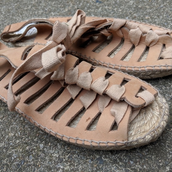 Cool Way | Shoes | Cool Way All Leather Tan Lace Up Sandals Size 939 ...